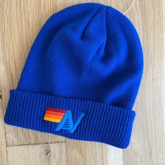 Aviator Nation | Accessories | Nwt Aviator Nation Logo Rib Beanie Royal ...